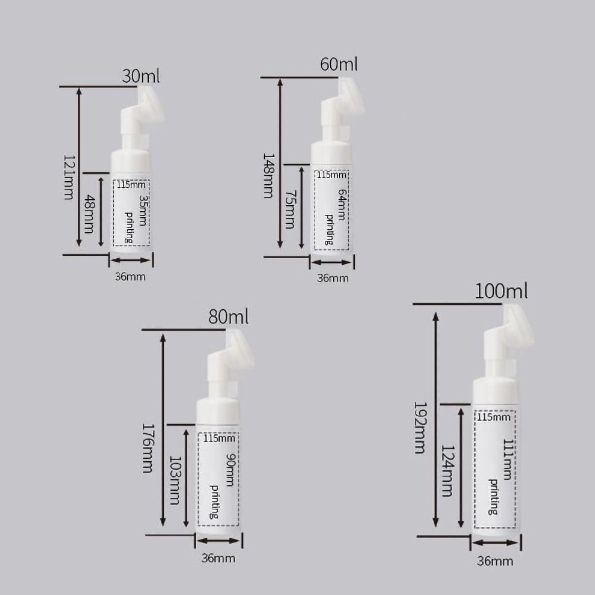 Selling 80ml PET Plastic Foamer Bottle With Foaming Pump dispenser for ...
