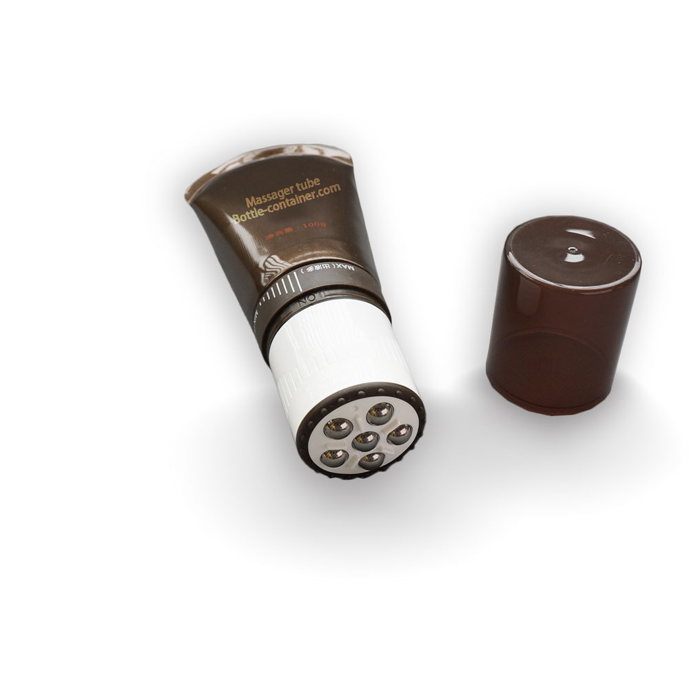 Plastic tube with 6 Stainless Steel rollerballs massager electric ...
